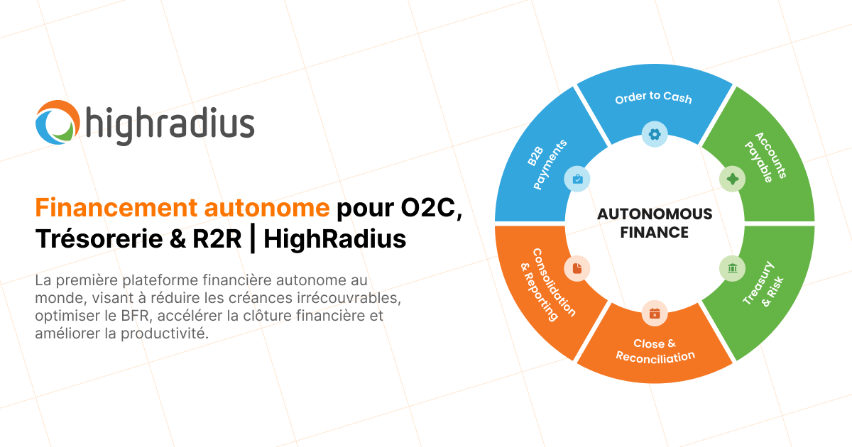 Financement autonome pour O2C, Trésorerie & R2R | HighRadius